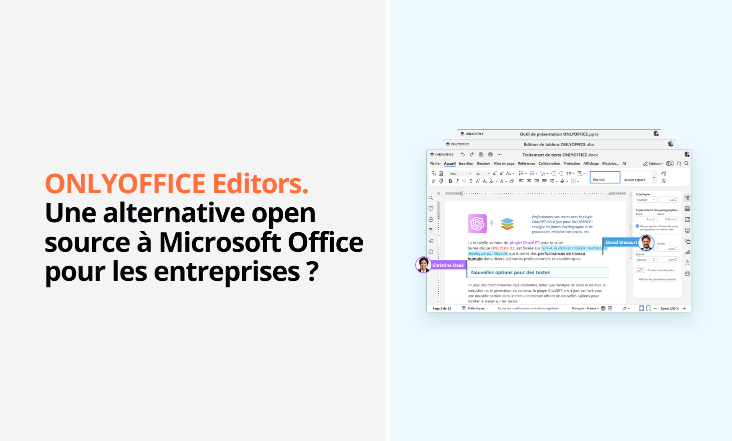 ONLYOFFICE Editors : l'alternative à Microsoft Office